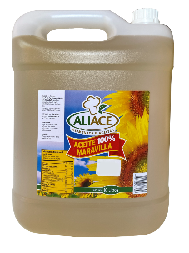 Aliace – Aceite 100% Maravilla – 2x10L (Caja) – Banabe